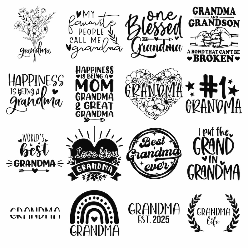 Grandma SVG Bundle, Grandma Quotes Svg, Grandma Shirt Svg Png, Best ...
