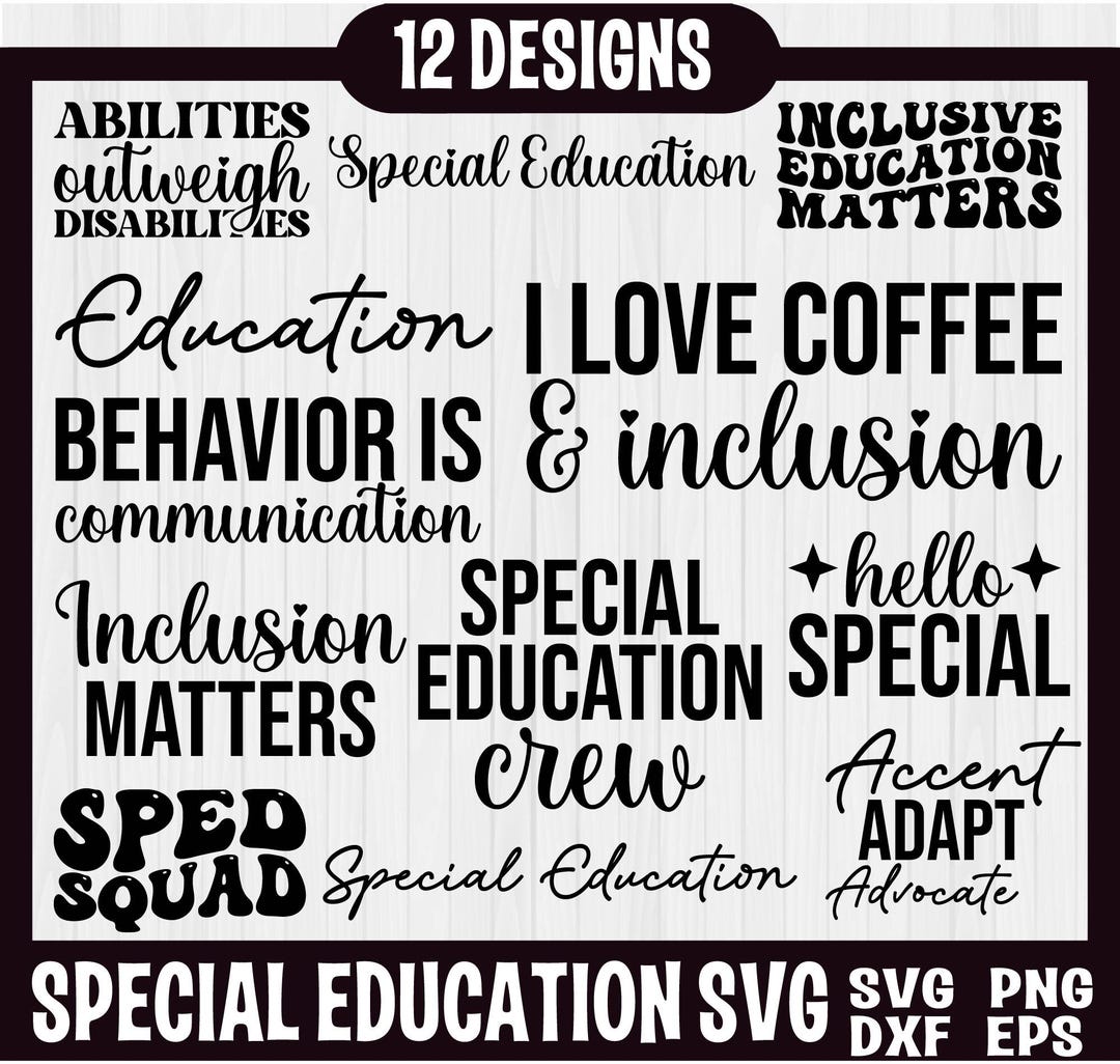 Special Education Svg, Sped Teacher Svg Bundle, Sped Shirt Svg, Sped ...