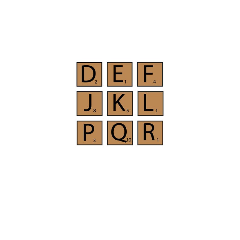 Scrabble Tiles Svg Bundle, Family Letters Sign, Scrabble Tile Font ...
