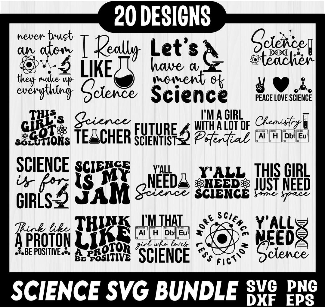 Science SVG Bundle, Scientist SVG Bundle, Science Fiction Day Svg ...