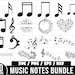 Music Notes Svg Bundle, Guitar Note Svg, Musical Notes Clipart, Music ...