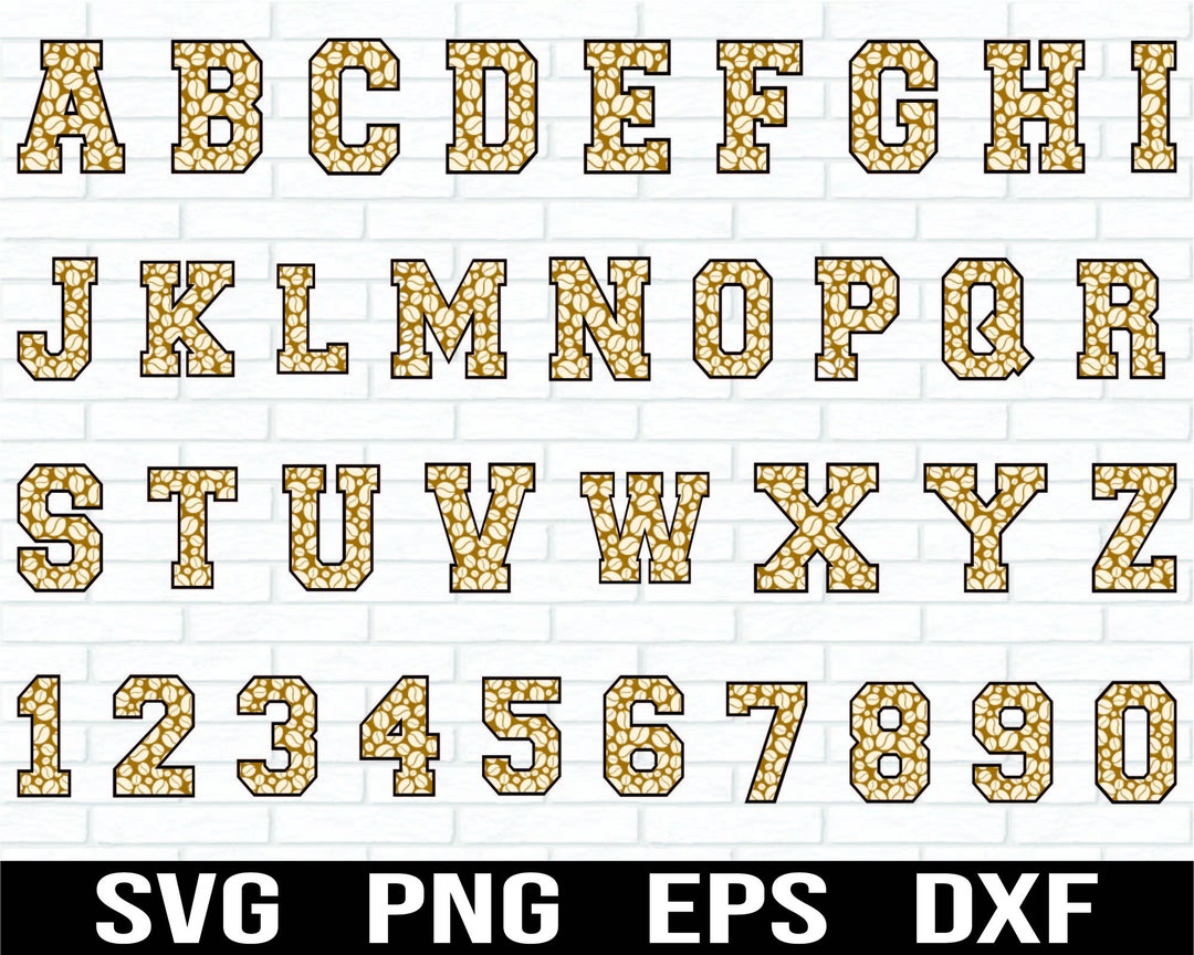 Coffee Font Svg Bundle, Coffee Alphabet Svg, Coffee Svg Bundle, Coffee ...