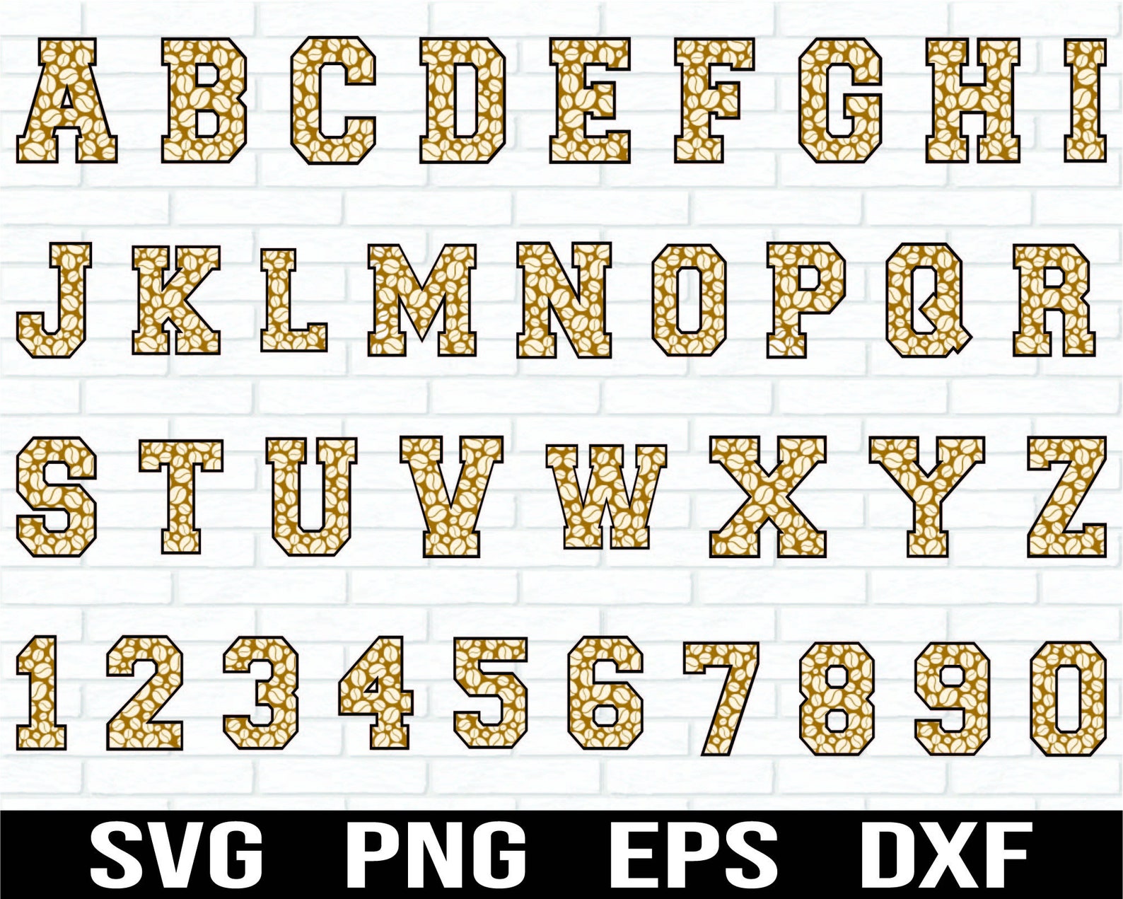 Coffee Font Svg Bundle, Coffee Alphabet Svg, Coffee Svg Bundle, Coffee ...