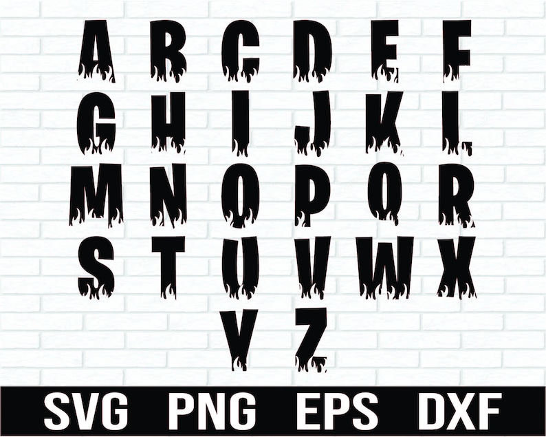 Flame Font Svg, Fire Font Svg, Burning Font Svg, Fire Letters Svg, Fire ...