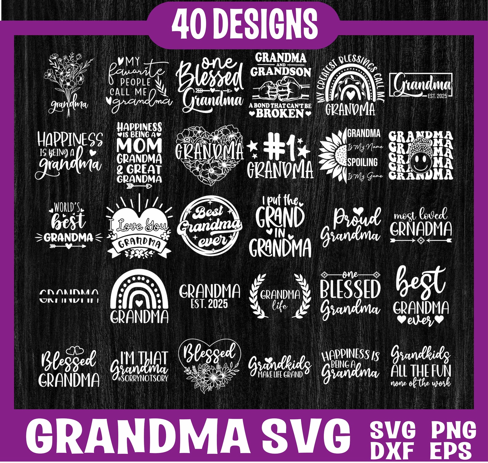 Grandma SVG Bundle, Grandma Quotes Svg, Grandma Shirt Svg Png, Best ...