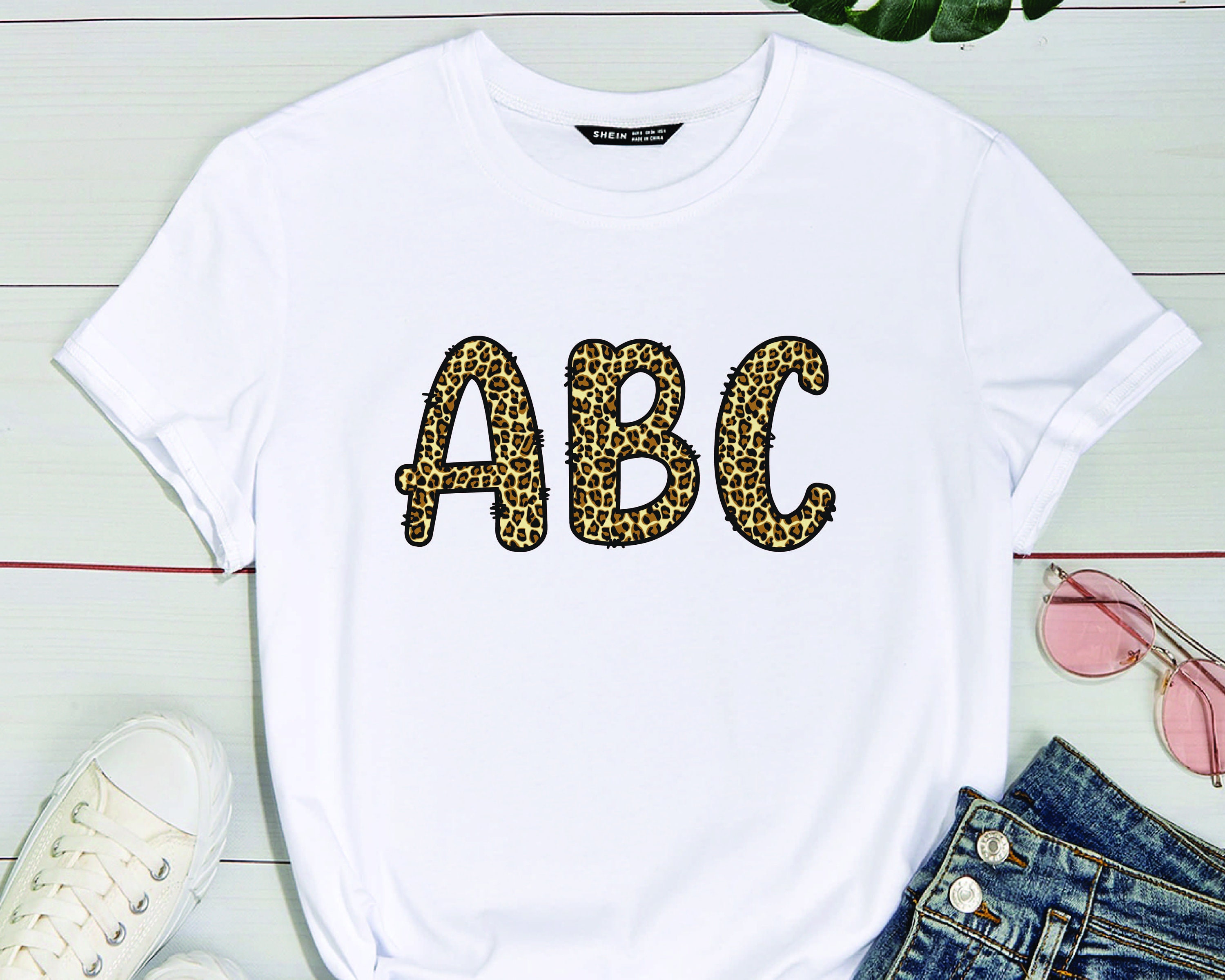 Brown Leopard Print Alphabet Letters PNG Bundle, Leopard Print Animal ...