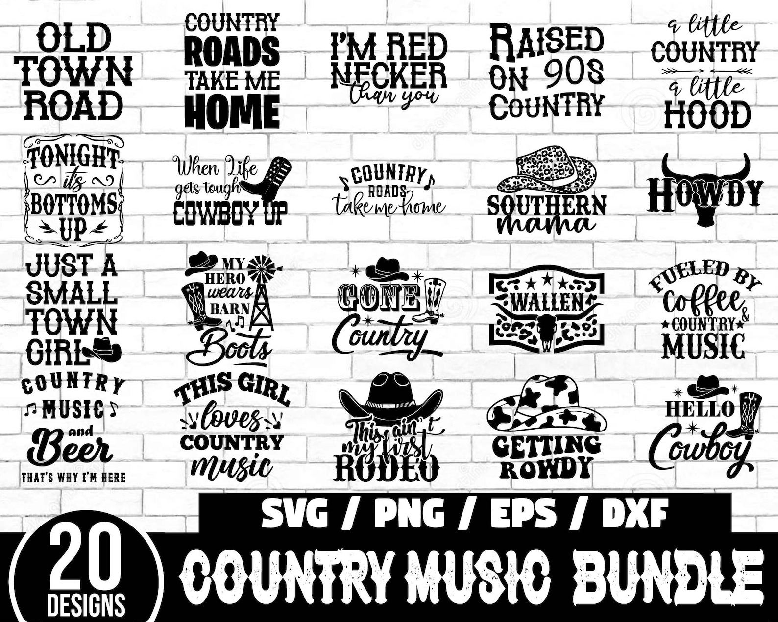 Country Music Svg Bundle, Southern Girl, Southern Svg, Country Svg ...