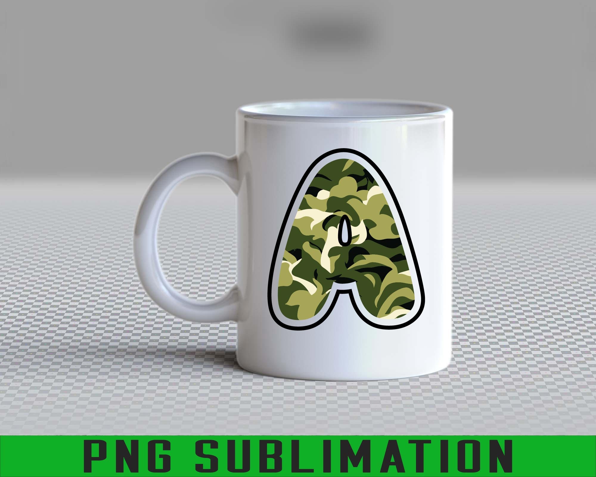 Camo Doodle Alphabet Letters PNG Bundle, Military Camouflage, Army ...