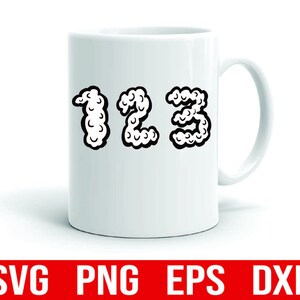 Cloud Letters and Numbers Svg Bundle, Cloud Svg Bundle, Cloud Font Svg ...