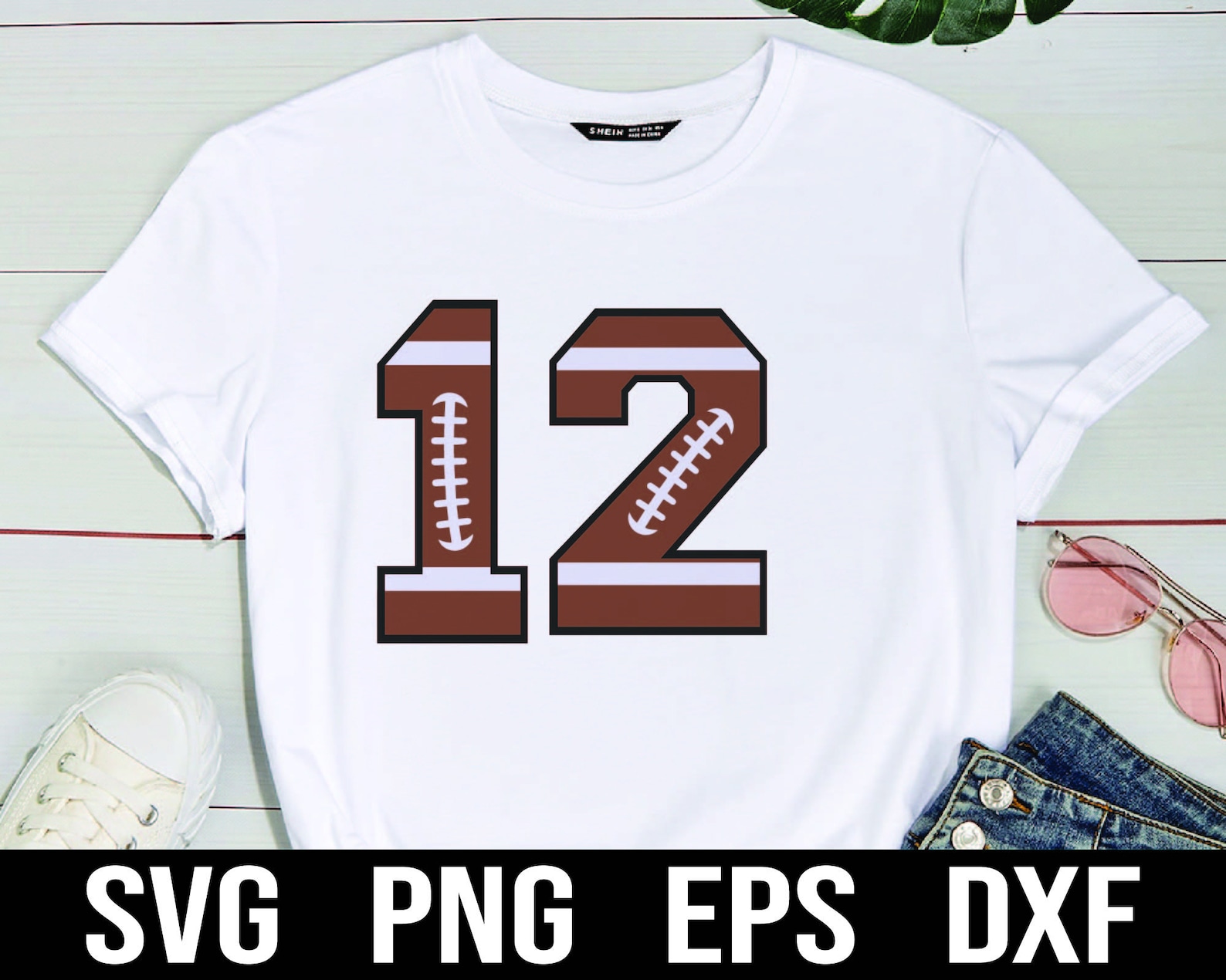 Football Numbers Svg Png, Football Font Svg, Sports Font SVG, Football ...