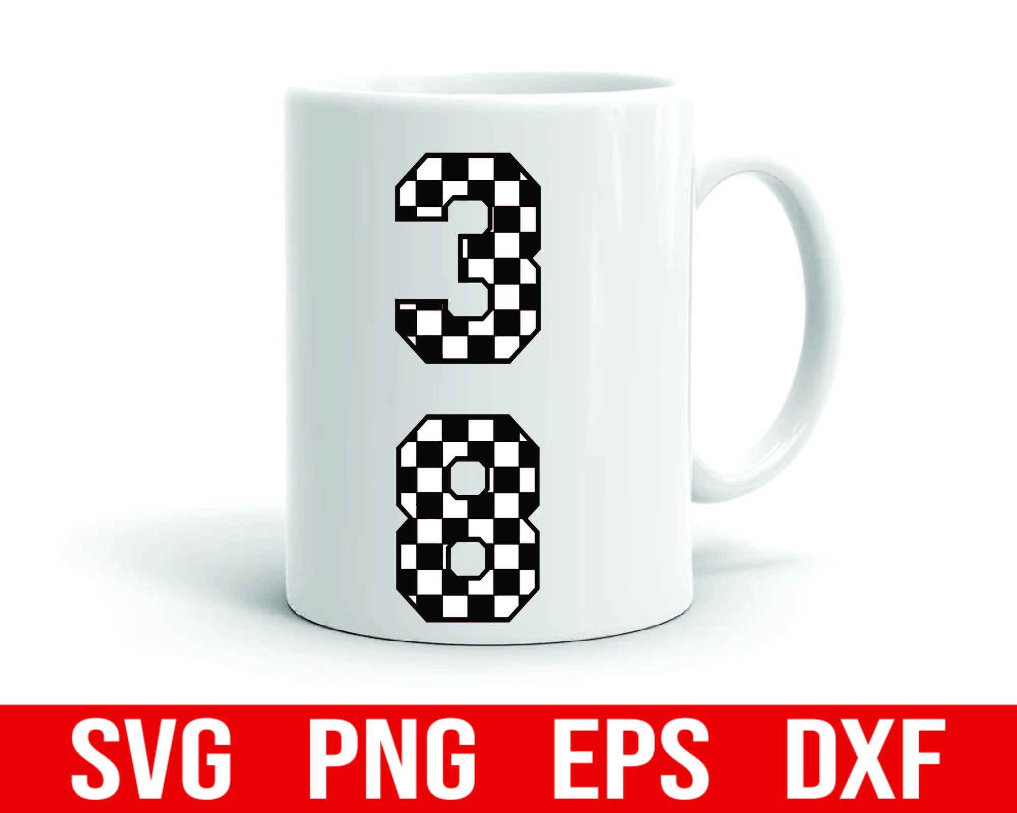 Checkered Numbers SVG, Racing Numbers SVG, Jersey Numbers SVG ...