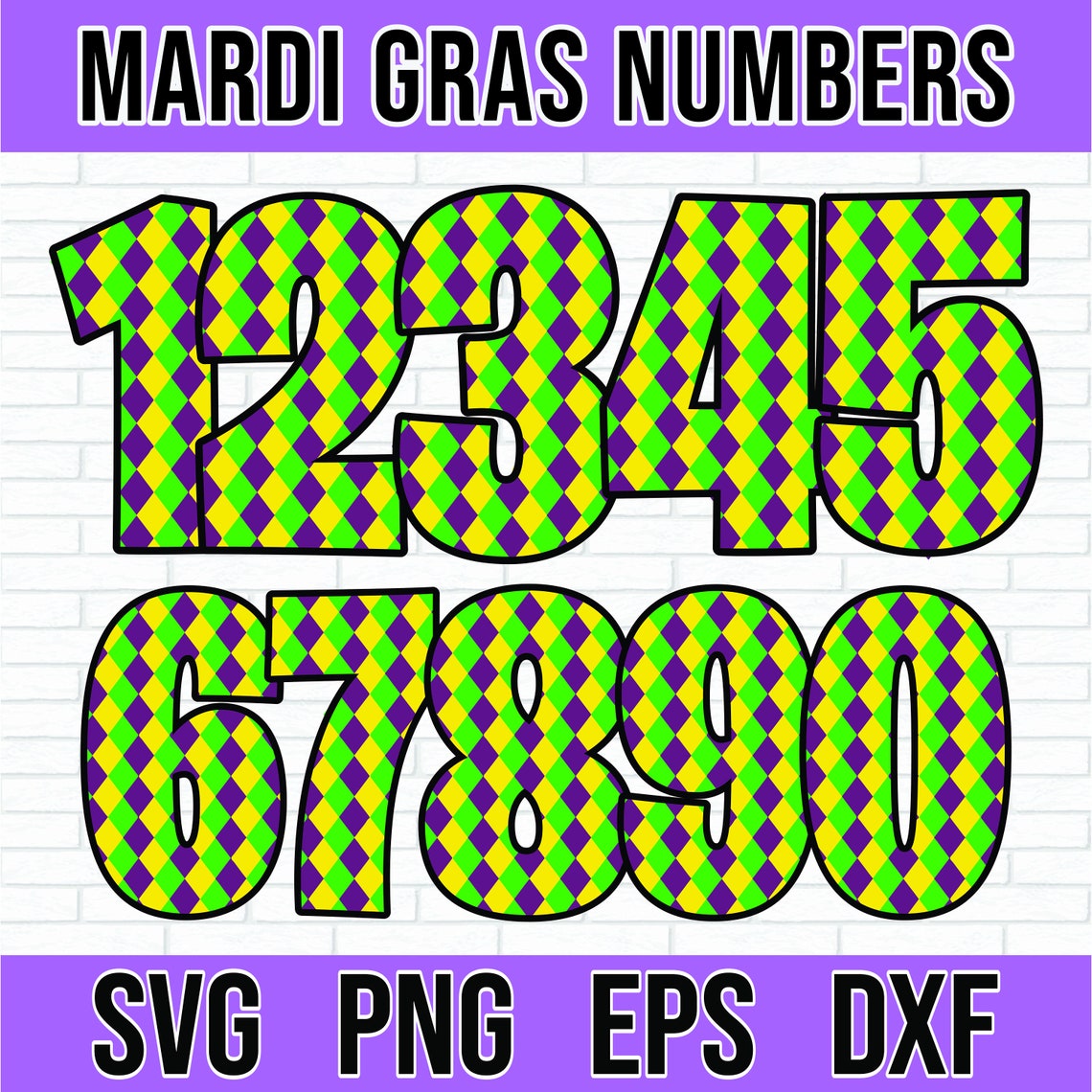 Mardi Gras Number Svg Bundle, Mardi Gras Svg Bundle, MARDI GRAS FONT ...