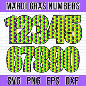 Mardi Gras Number Svg Bundle, Mardi Gras Svg Bundle, MARDI GRAS FONT ...