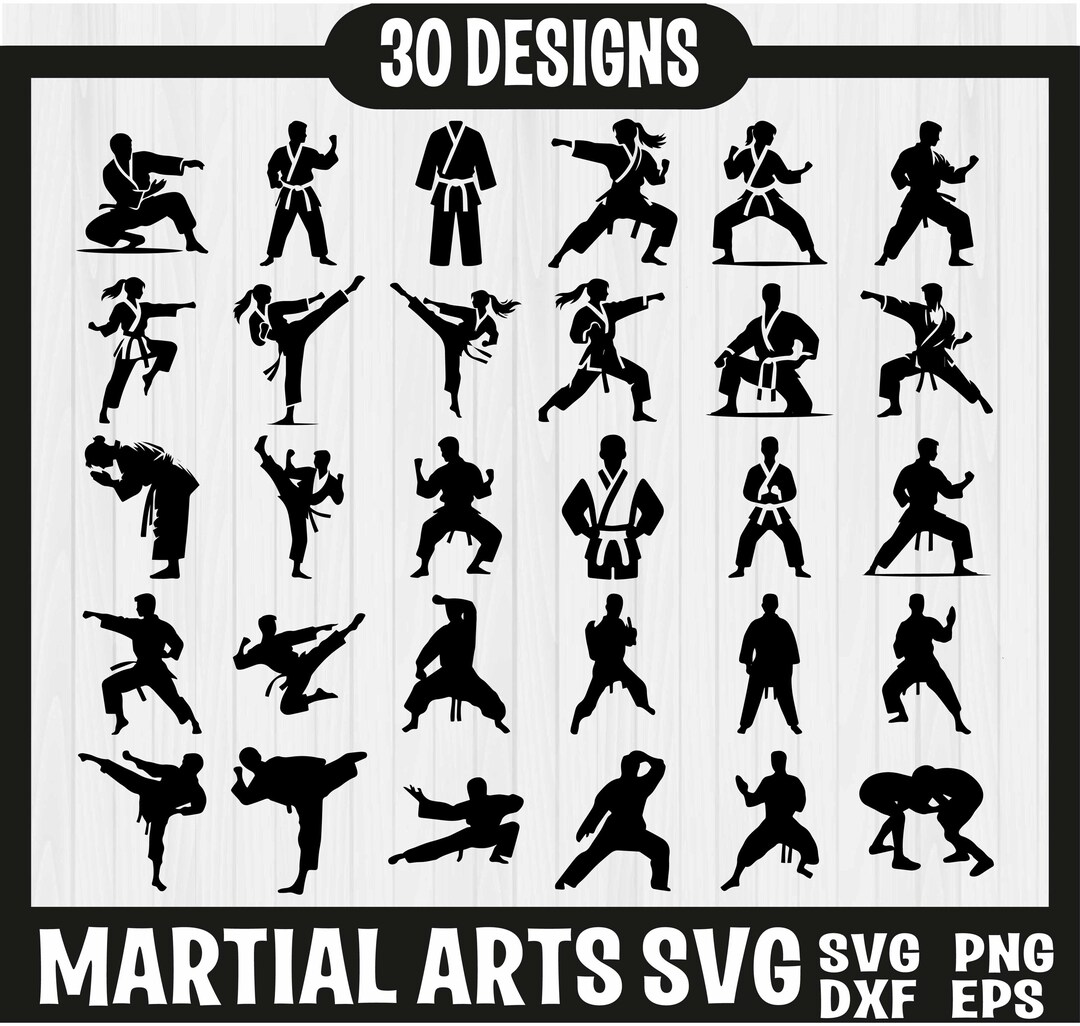 Martial Art Svg Bundle, Self Defence Svg, Karate Svg Bundle, Kung Fu ...