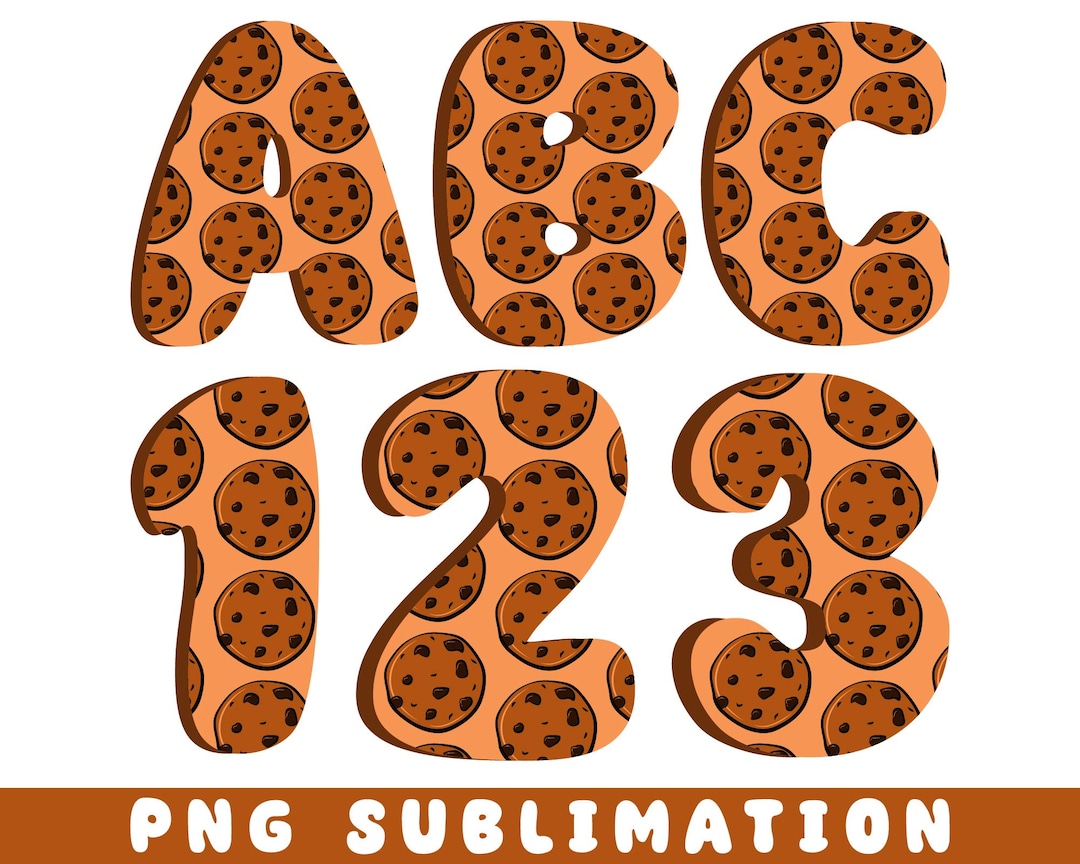 Cookies Alphabet and Numbers Png Bundle, Sweets Number Png, GINGERBREAD ...