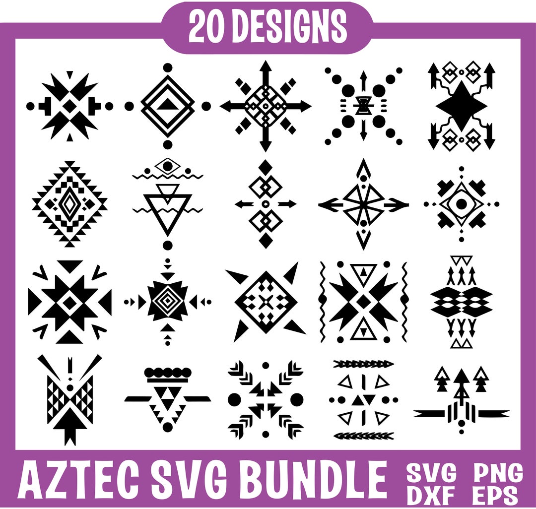 Aztec Svg Bundle, Aztec Pattern Svg, Aztec Elements Svg, Western Svg ...
