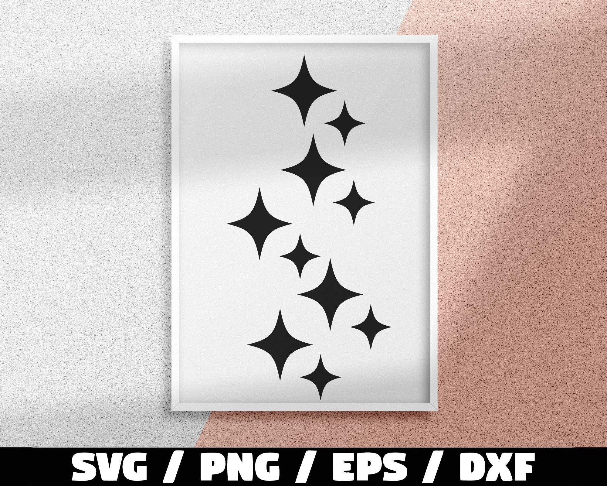 Sparkle Stars Svg Bundle, Star Cut File, Stars Vector, Sky Svg, Celestial Night Sky Svg, Sparkle ...