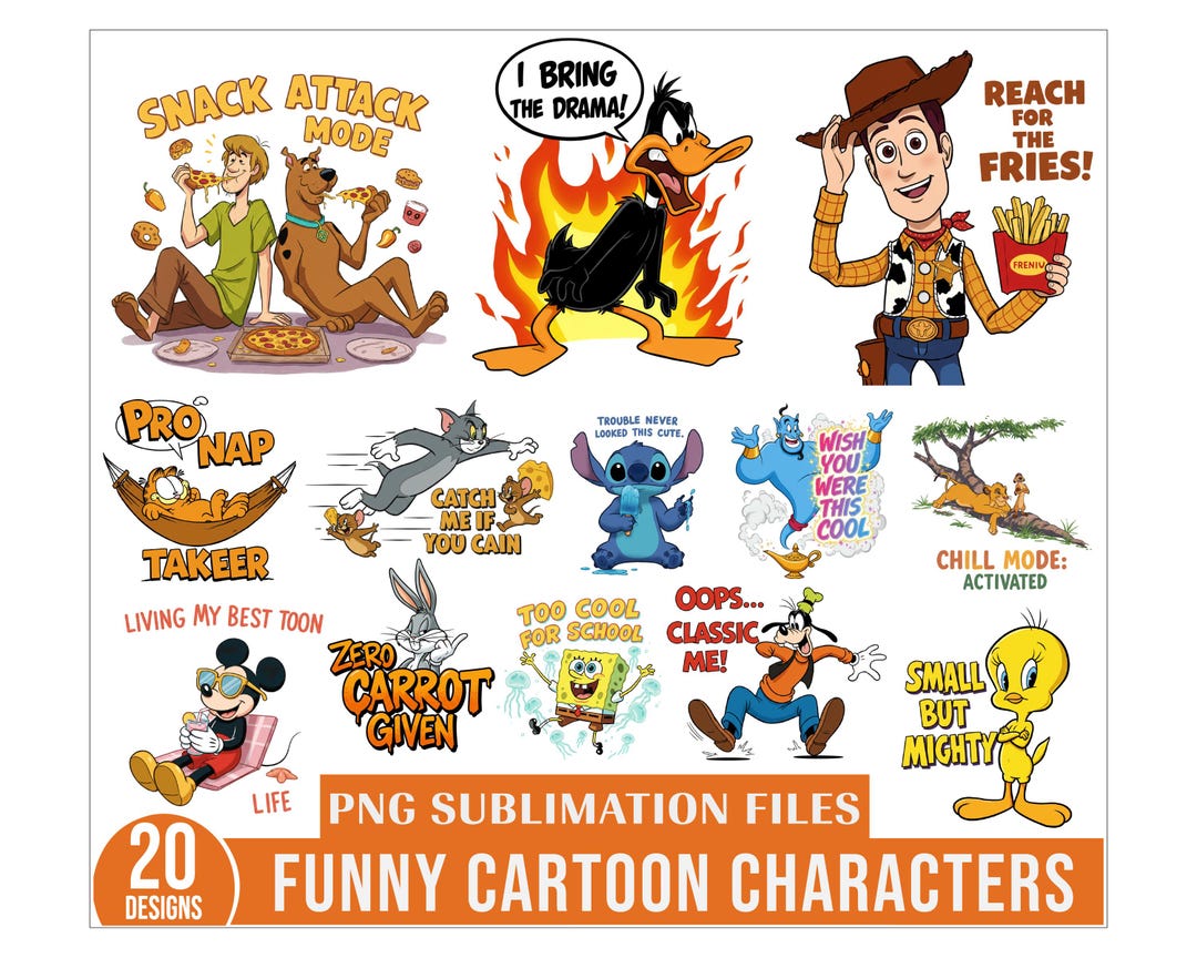 Funny Characters Cartoon Png, Funny Cartoon Characters Png Bundle ...