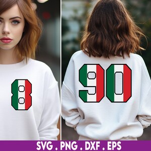 Mexico Font SVG, Mexico Flag Numbers Svg ,mexico Font Png, Mexico Flag ...