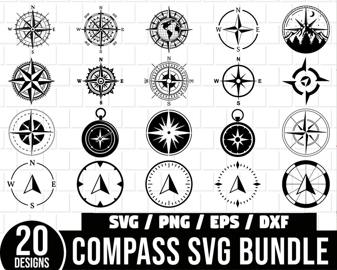 Compass SVG Bundle, Compass Collection Set, Compass SVG, Nautical ...