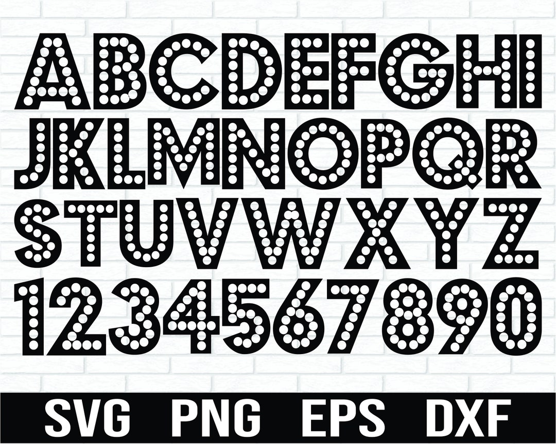 Polka Dot Font SVG, Polka SVG, Polka Dot Alphabet Svg, Font SVG ...