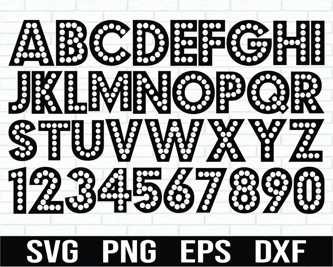Polka Dot Font SVG, Polka SVG, Polka Dot Alphabet Svg, Font SVG ...