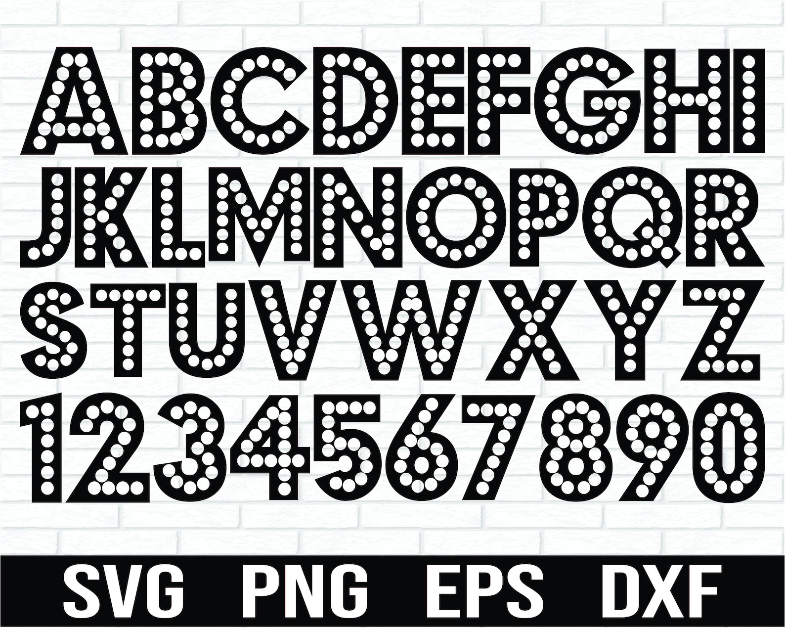 Polka Dot Font SVG, Polka SVG, Polka Dot Alphabet Svg, Font SVG ...
