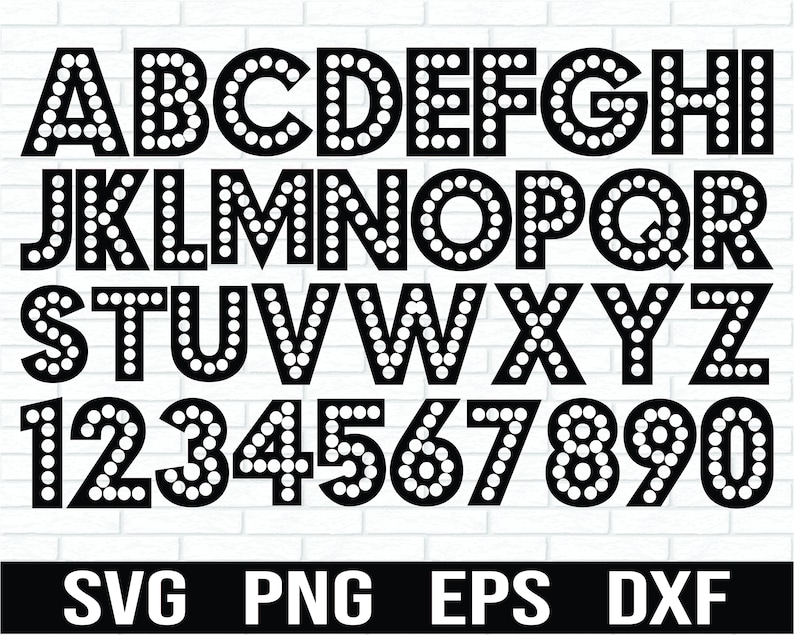 Polka Dot Font SVG, Polka SVG, Polka Dot Alphabet Svg, Font SVG ...