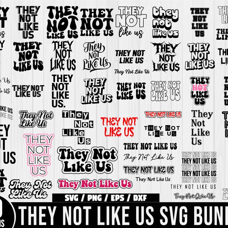 They Not Like Us Svg Png - Etsy