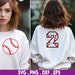 Baseball Numbers, Baseball Svg, Baseball Stitch, Baseball Font Svg ...
