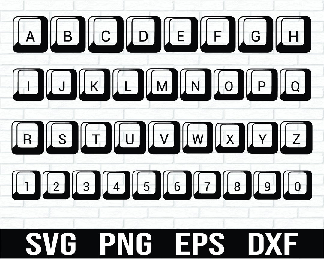 Computer Keyboard Buttons Characters SVG Font, Keyboard Keys Font, Font ...