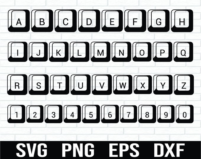 Keyboard Letters Clipart Set - Alphabet, Computer, Image, Printable ...
