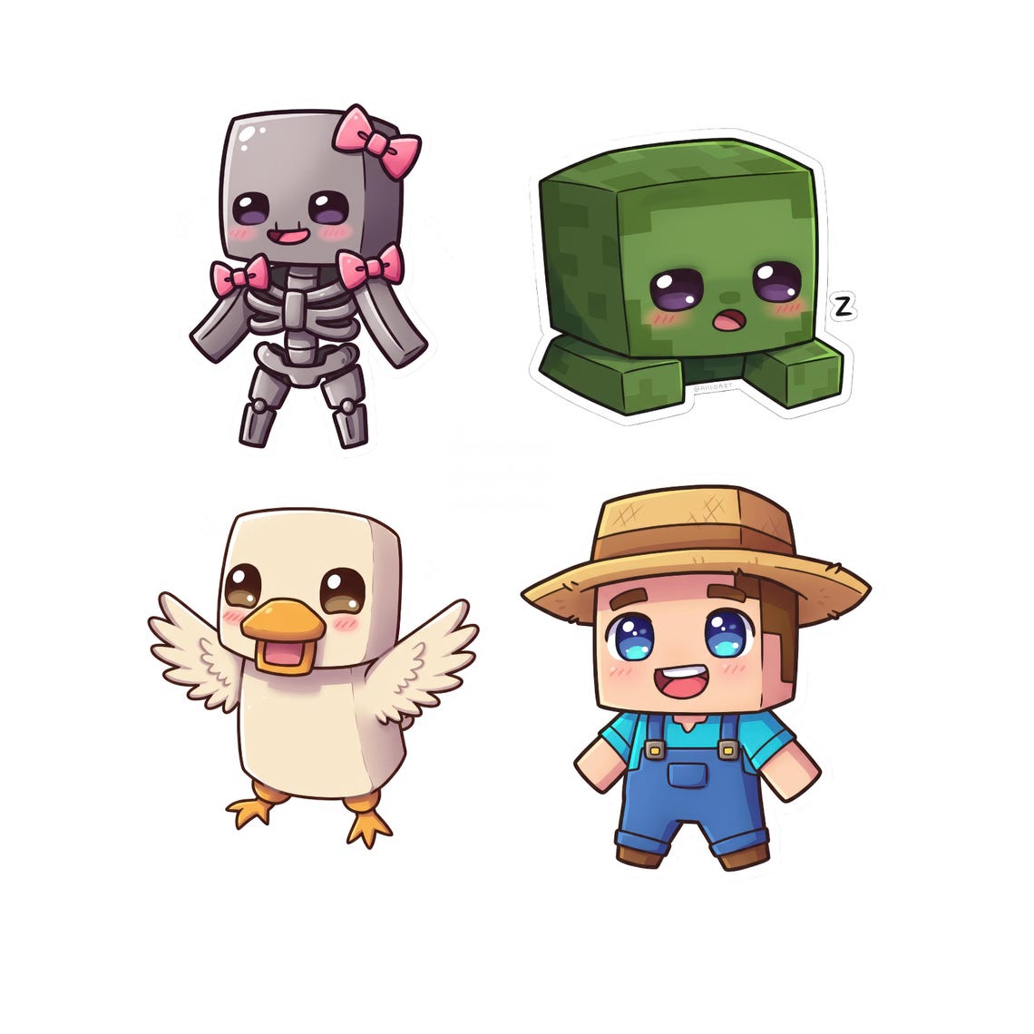 Cute Mine Clipart Bundle, Characters Png, Gamer Birthday Shirt, Game ...
