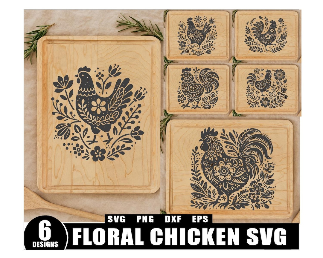 Chicken Charcuterie Board SVG Bundle, Cutting Board, Charcuterie ...