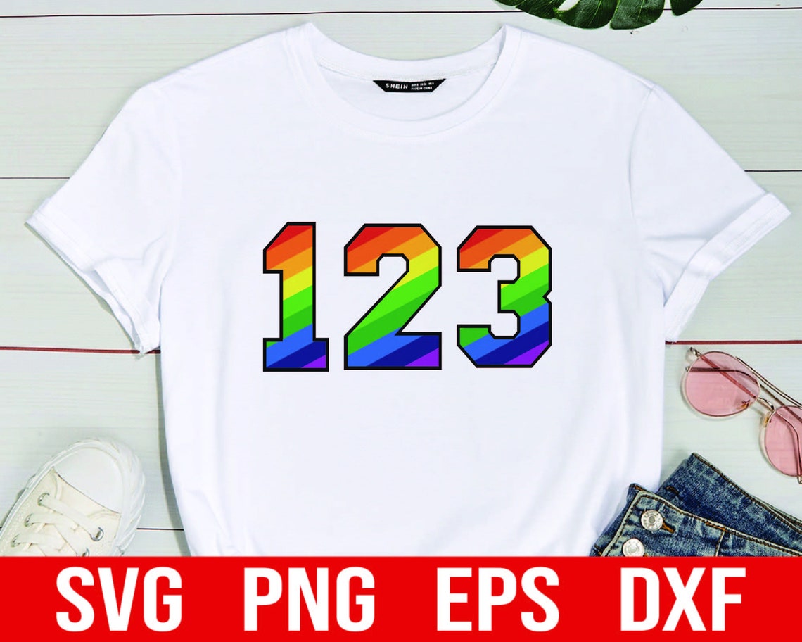 Rainbow Alphabet and Numbers Svg Bundle, Rainbow Font SVG, Rainbow ...