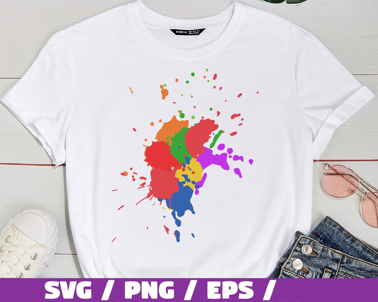 Paint Splatter SVG Bundle, Splatter Multicolor Svg, Paint Splats Svg ...