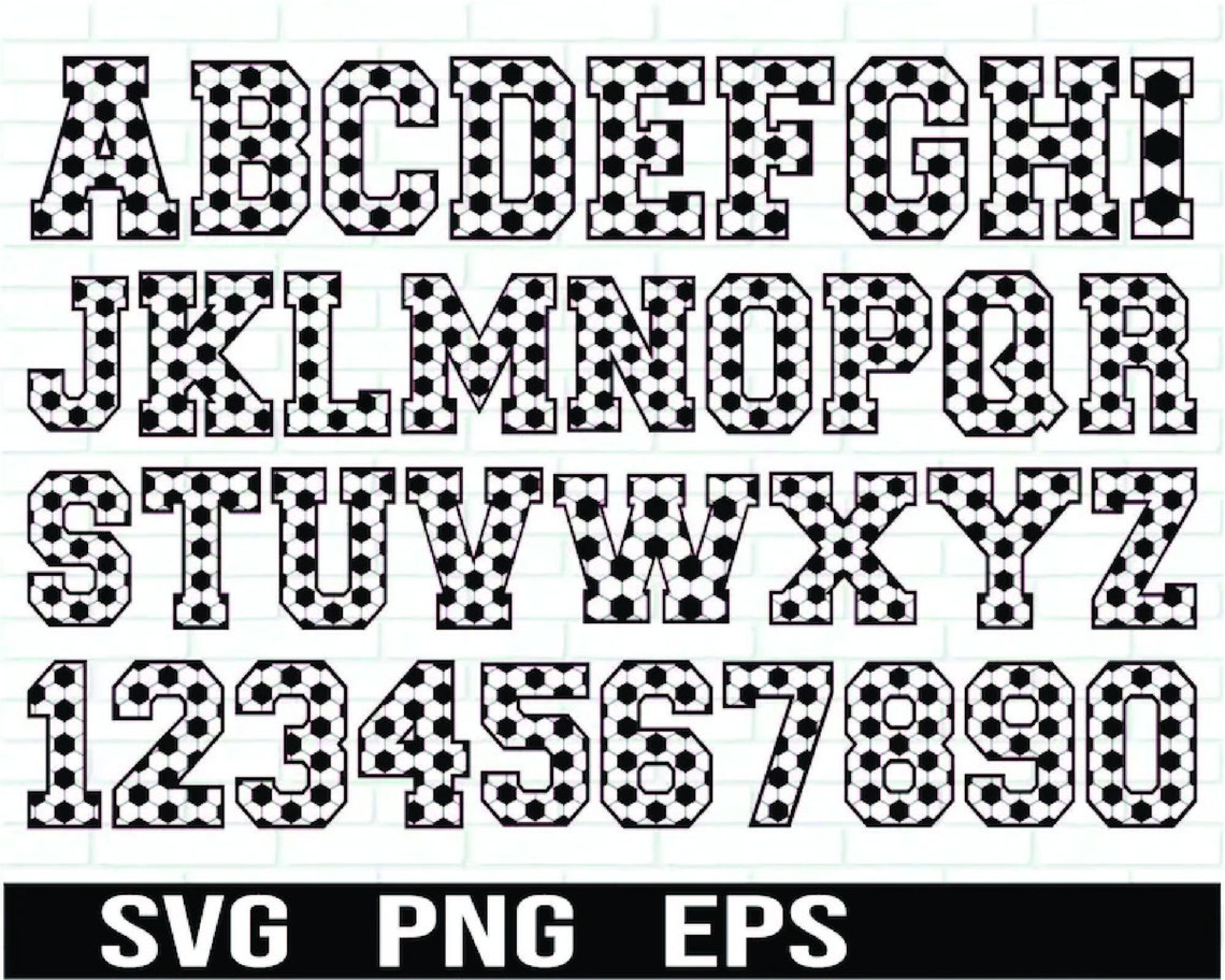 Sports Font Svg Football Font Svg Soccer Font Svg - Etsy
