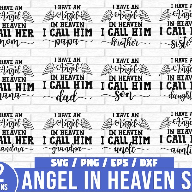 Dad in Heaven Svg - Etsy