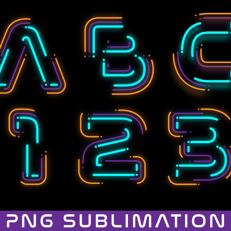 Neon Letters - Etsy