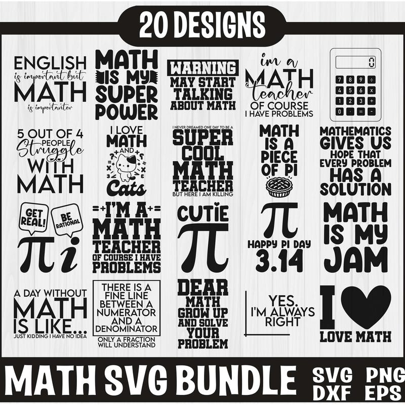 Math Svg - Etsy