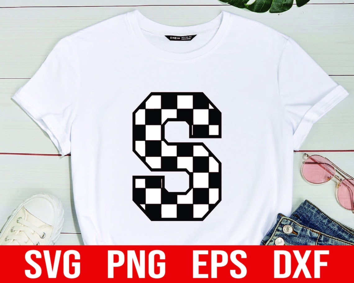Checkered Alphabet and Numbers Svg Bundle Checkered Letters - Etsy