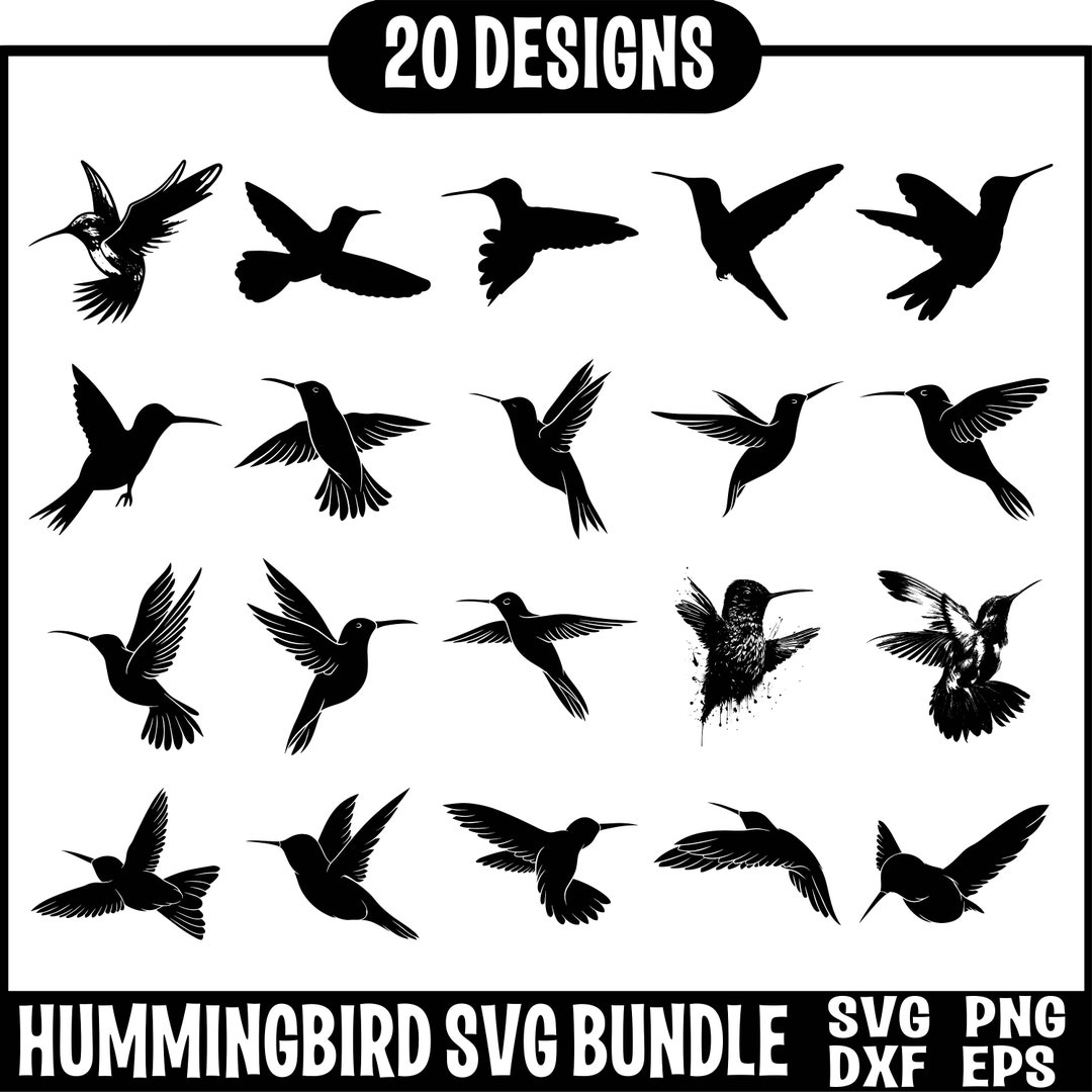 Hummingbird Svg Bundle, Hummingbird Png, Humming Bird Svg, Hummingbird ...