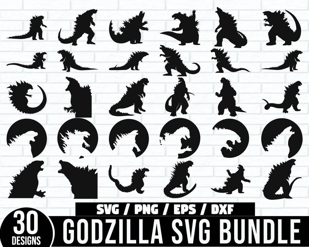 Godzilla Svg Bundle, Godzilla Svg, Godzilla Silhouette, Godzilla Clip ...