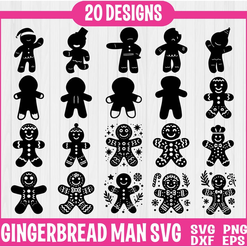 Gingerbread Svg - Etsy