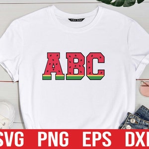 Watermelon Letters and Numbers Svg Bundle, Watermelon Svg, Watermelon ...