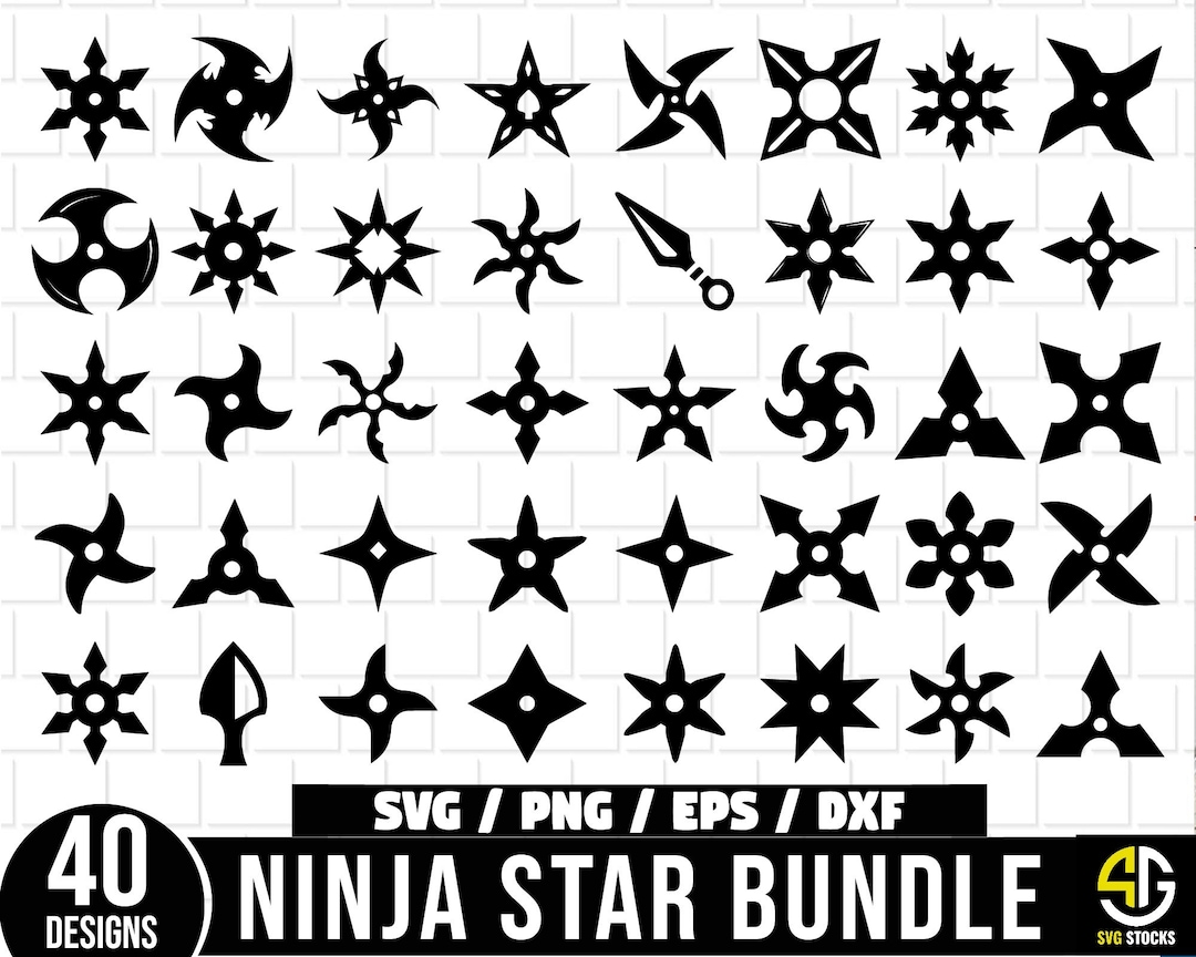Ninja Star SVG Bundle, Shuriken Svg , Throwing Star SVG, Ninja SVG ...
