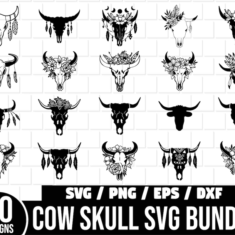 Steer Skull Svg Dxf - Etsy