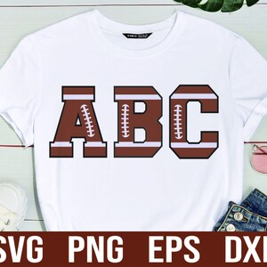 Football Alphabet and Numbers SVG Bundle, Football SVG, Varsity Font ...