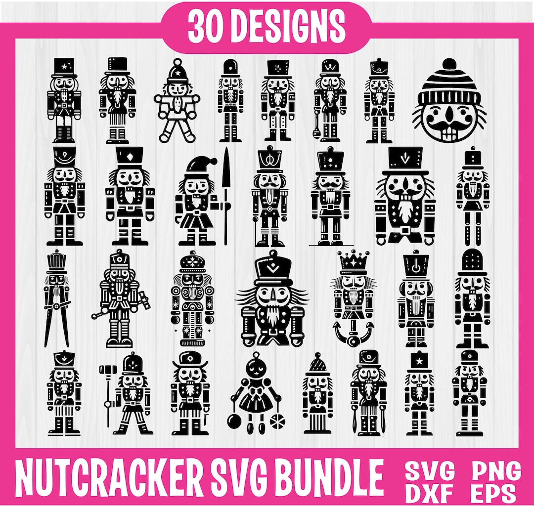 Nutcracker Bundle Svg, Christmas Nutcrackers Silhouette, Nutcracker ...