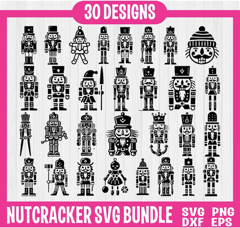 Nutcracker Bundle Svg, Christmas Nutcrackers Silhouette, Nutcracker ...